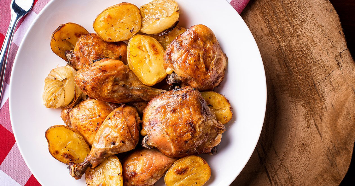 Pečené kuře s brambory - recept pro chytrý hrnec Tefal Cook4Me+ Connect ...